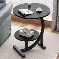 China OEM Nordic Sofa Side Table Light Luxury Living Room Home Small Coffee Corner Table Simple Modern Round Table for sale