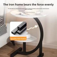 China OEM Nordic Sofa Side Table Light Luxury Living Room Home Small Coffee Corner Table Simple Modern Round Table for sale