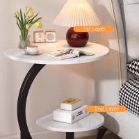 China OEM Nordic Sofa Side Table Light Luxury Living Room Home Small Coffee Corner Table Simple Modern Round Table for sale