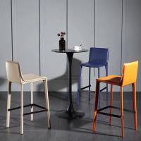 China Modern Metal Tulip Coffee Table Round High Legged Side Table 60cm for Home Dining Room for sale