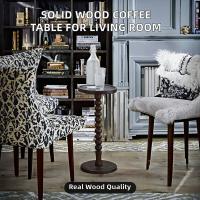 China Solid Wood Side Table Rubber Wood Mobile Creative Stand Flower Rack Sofa Table for Home Coffee Shop for sale