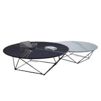 China Italian Sintered Stone Round Coffee Table 80cm Modern Small Side Table for Living Room for sale