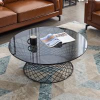 China Italian Sintered Stone Round Coffee Table 80cm Modern Small Side Table for Living Room for sale