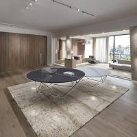 China Italian Sintered Stone Round Coffee Table 80cm Modern Small Side Table for Living Room for sale