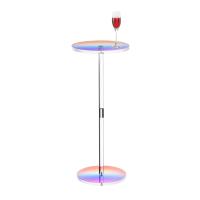 China Round Acrylic Coffee Table 80cm Transparent Modern Design Easy Assembly Living Room Furniture for sale