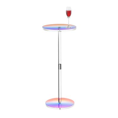 China Round Acrylic Coffee Table 80cm Transparent Modern Design Easy Assembly Living Room Furniture for sale