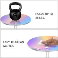 China Round Acrylic Coffee Table 80cm Transparent Modern Design Easy Assembly Living Room Furniture for sale