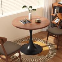 China Tulip Design Round Coffee Table 80cm Durable Carbon Steel Frame Living Room Small Corner Table for sale
