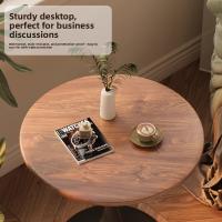 China Tulip Design Round Coffee Table 80cm Durable Carbon Steel Frame Living Room Small Corner Table for sale