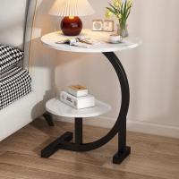 China Luxury Sintered Stone Marble Coffee Table with Thickened Carbon Steel Frame 120cm Living Room Furniture for sale
