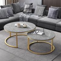 China Nordic Minimalist Adjustable Coffee Table with Sintered Stone Top and Storage Drawer for Living Room for sale