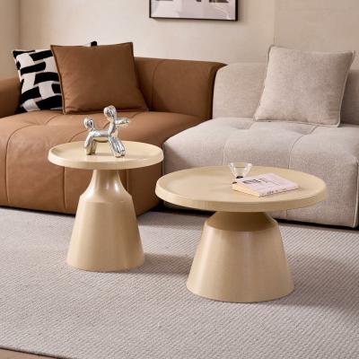 China Modern Nordic Round Coffee Table Set Iron Spray Coating for Small Spaces Living Room Furniture for sale