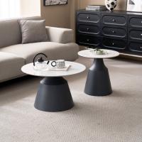 China Modern Nordic Round Coffee Table Set Iron Spray Coating for Small Spaces Living Room Furniture for sale