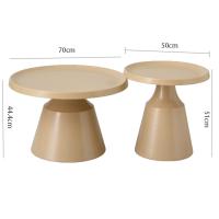 China Modern Nordic Round Coffee Table Set Iron Spray Coating for Small Spaces Living Room Furniture for sale