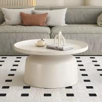 China Nordic Minimalist Round Metal Coffee Table 60cm Portable Sofa Side Table for Small Spaces for sale