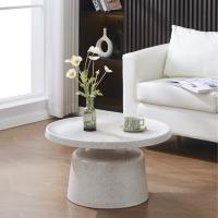 China Nordic Minimalist Round Metal Coffee Table 60cm Portable Sofa Side Table for Small Spaces for sale
