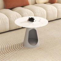 China Modern Corner Coffee Table with 12mm Rock Plate Top and Metal Base for Small Spaces for sale