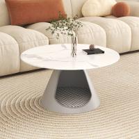 China Modern Corner Coffee Table with 12mm Rock Plate Top and Metal Base for Small Spaces for sale