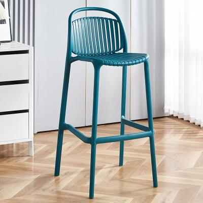 China PP High-Legged Patio Chair Outdoor Dining Lounge Chair with Backrest for Garden Parties Bar Stools 80cm for sale