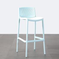 China Stackable PP Bar Stool Counter Height 75cm Lightweight Restaurant Chair for Outdoor Balcony Backyard for sale
