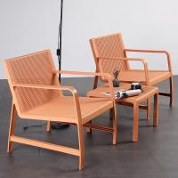 China Custom Modern PP Patio Chair and Table Set Waterproof Outdoor Lounge Furniture for Garden Balcony for sale