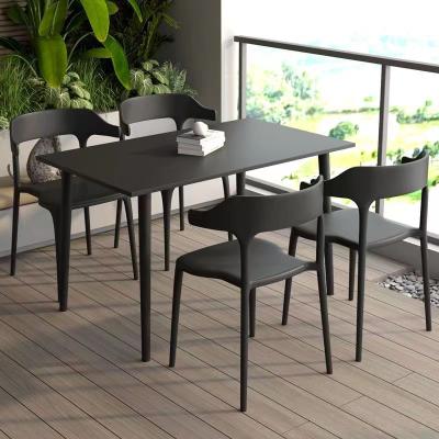 China Carbon Steel Outdoor Furniture Set Thickened Metal Lounge Chairs Coffee Table Patio Courtyard Park for sale