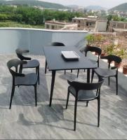 China Carbon Steel Outdoor Furniture Set Thickened Metal Lounge Chairs Coffee Table Patio Courtyard Park for sale