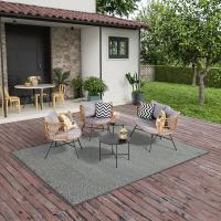 China Nordic Style Round Iron Coffee Table 80cm Modern Metal Base Living Room Furniture for sale