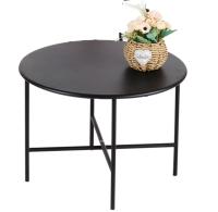 China Nordic Style Round Iron Coffee Table 80cm Modern Metal Base Living Room Furniture for sale