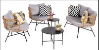 China Nordic Style Round Iron Coffee Table 80cm Modern Metal Base Living Room Furniture for sale