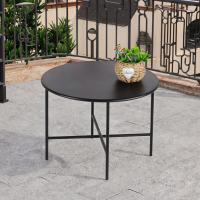 China Nordic Style Round Iron Coffee Table 80cm Modern Metal Base Living Room Furniture for sale