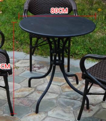 China Modern Eco-Friendly Waterproof Plastic Rattan Outdoor Chair 50x50x80cm for Courtyard Hotel Park for sale