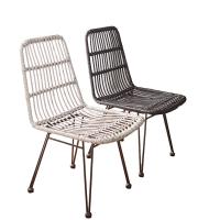 China Weatherproof Rattan Outdoor Dining Chair Stackable Lightweight Eco-Friendly for Restaurant Patio for sale