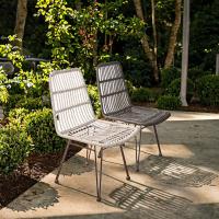 China Weatherproof Rattan Outdoor Dining Chair Stackable Lightweight Eco-Friendly for Restaurant Patio for sale
