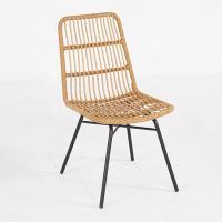 China Weatherproof Rattan Outdoor Dining Chair Stackable Lightweight Eco-Friendly for Restaurant Patio for sale