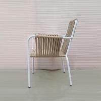 China Outdoor Dining Stacking Chair Aluminum Frame Rattan Woven Waterproof Eco-Friendly Patio for sale