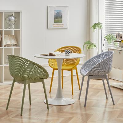 China PP Patio Chair Lightweight Portable Accent Chair for Dining Office Living Room Waterproof Thickened Plastic for sale