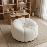China Single Seat Pumpkin Recliner Sofa 35D Sponge Fabric Accent Chair for Living Room Bedroom for sale
