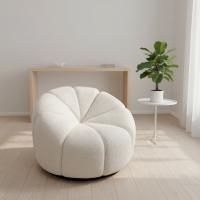 China Single Seat Pumpkin Recliner Sofa 35D Sponge Fabric Accent Chair for Living Room Bedroom for sale
