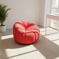 China Single Seat Pumpkin Recliner Sofa 35D Sponge Fabric Accent Chair for Living Room Bedroom for sale