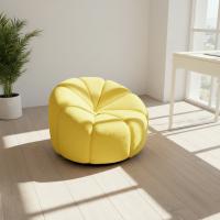 China Single Seat Pumpkin Recliner Sofa 35D Sponge Fabric Accent Chair for Living Room Bedroom for sale