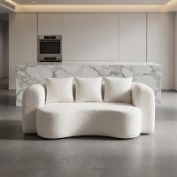 China Curved Rest Area Lounge Sofa Custom Sectional Seat 3-Seater Living Room Furniture Salon Leisure Sofa for sale