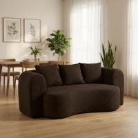 China Curved Rest Area Lounge Sofa Custom Sectional Seat 3-Seater Living Room Furniture Salon Leisure Sofa for sale
