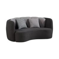 China Modern Chesterfield Two-Seater Fan-Shaped Fabric Sofa Set 200cm Wide for Hotels Villas for sale