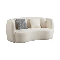 China Modern Chesterfield Two-Seater Fan-Shaped Fabric Sofa Set 200cm Wide for Hotels Villas for sale