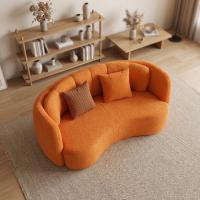 China Modern Chesterfield Two-Seater Fan-Shaped Fabric Sofa Set 200cm Wide for Hotels Villas for sale