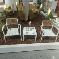 China Wholesale Modern Outdoor Waterproof Pool Side Table Weather Resistant Small Square Coffee End Table 50x50cm for sale