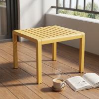 China Wholesale Modern Outdoor Waterproof Pool Side Table Weather Resistant Small Square Coffee End Table 50x50cm for sale