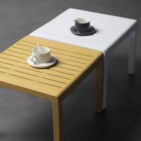 China Wholesale Modern Outdoor Waterproof Pool Side Table Weather Resistant Small Square Coffee End Table 50x50cm for sale