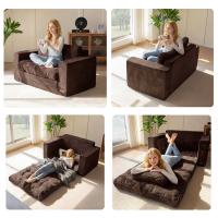 China Modern Two Seat Comfortable Extendable Modular Sofa Convertible Bean Bag with Vacuum Compression Foam Fill for Living Room Hotel for sale